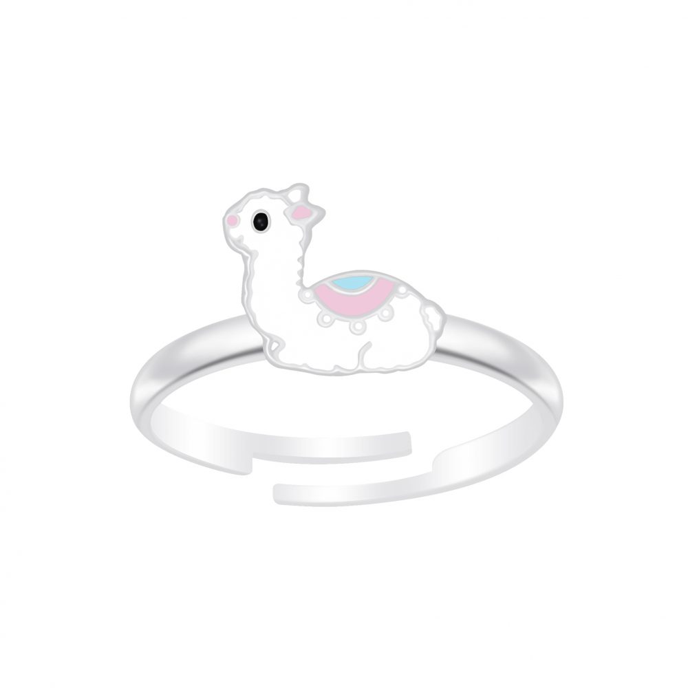 Silver Llama Adjustable Ring - 925 Silver Jewelry